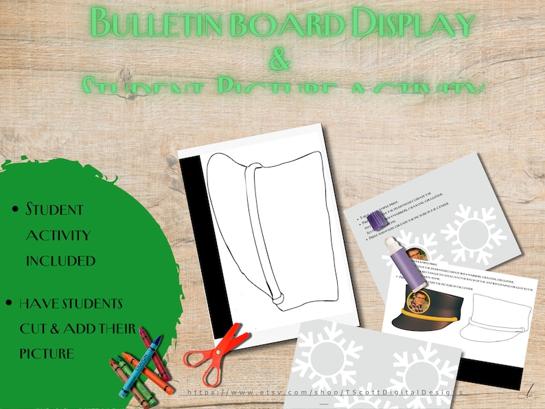Bulletin Board Kit | Christmas Board | Jingle Bell | Train Hat Student ...