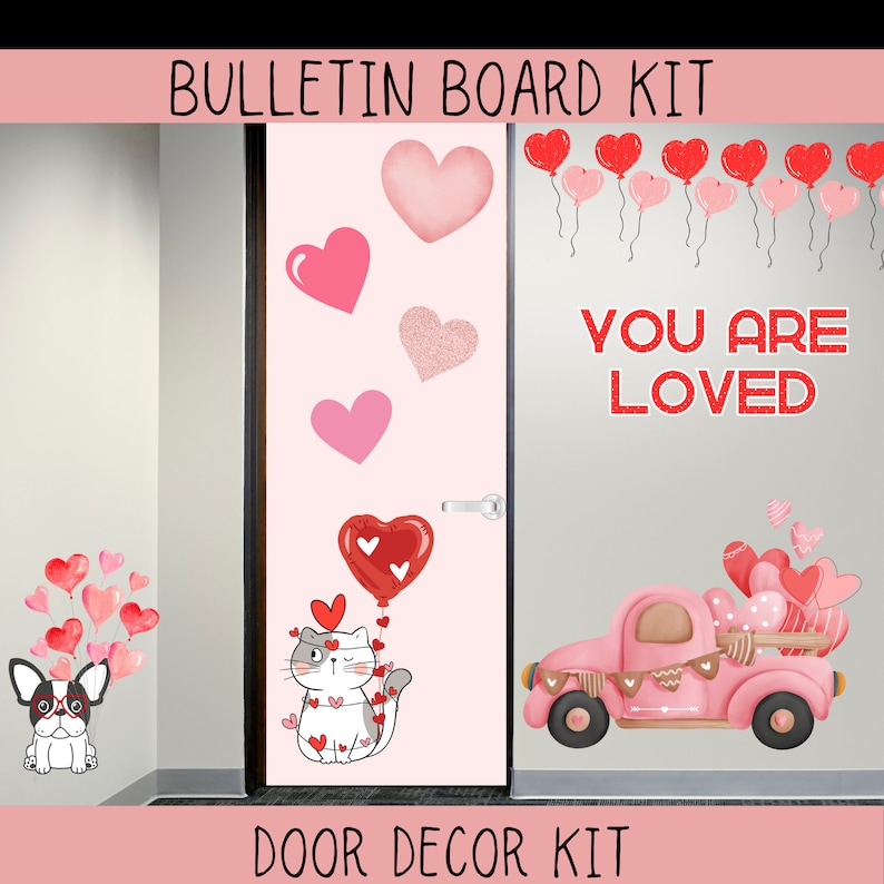 Bulletin Board Kit, Valentines Day Board, Hearts, Be Mine, Teacher ...