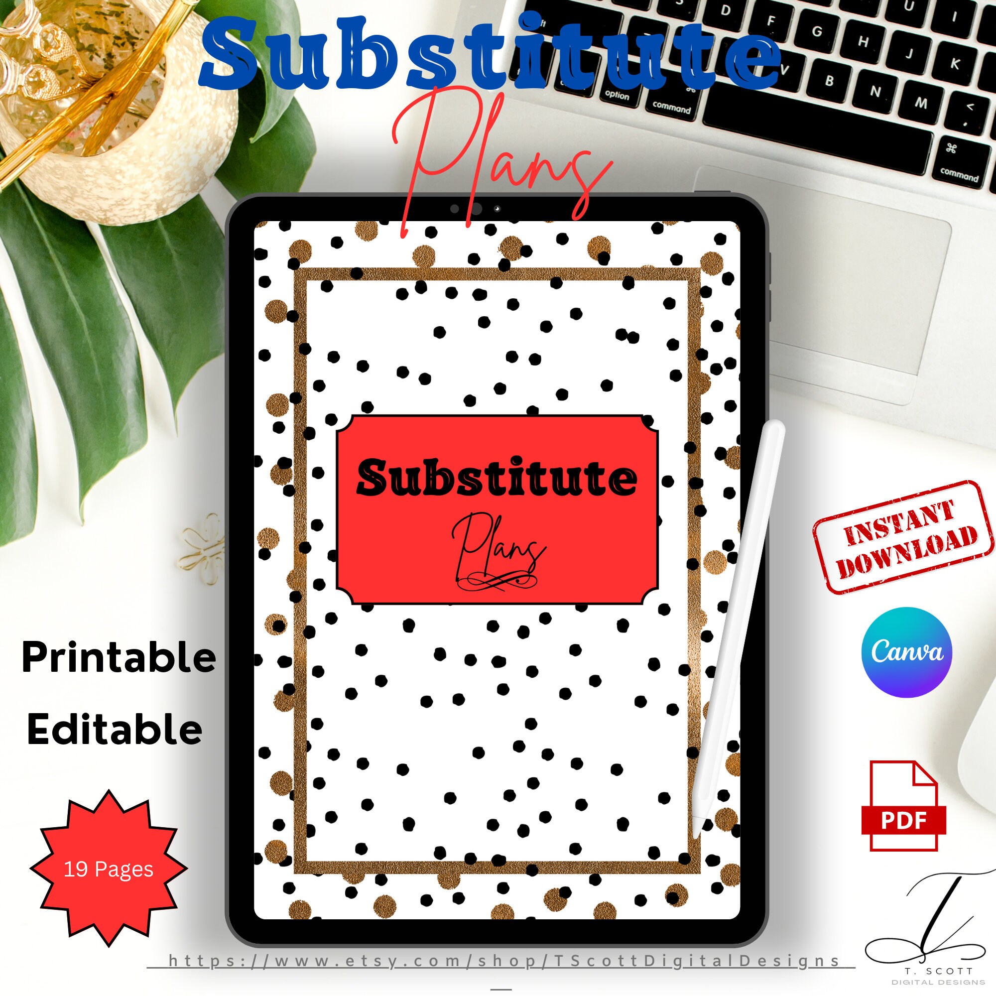 Editable Substitute Teacher Binder Template (digital Download) - Etsy