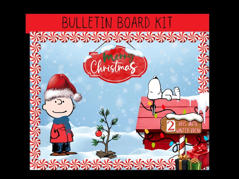 Charlie Brown Christmas Bulletin Board Kit: Charlie Brown Snoopy ...