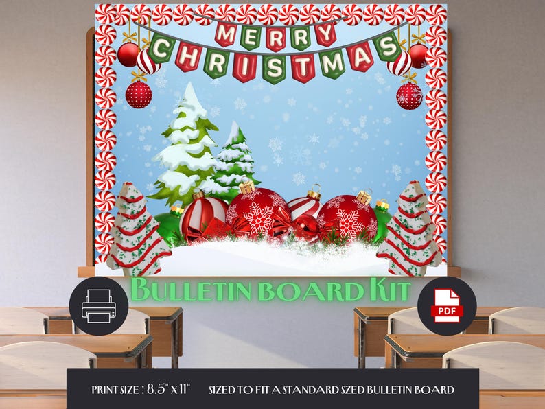 Little Debbie Christmas Tree Bulletin Board Kit: Christmas Classroom ...