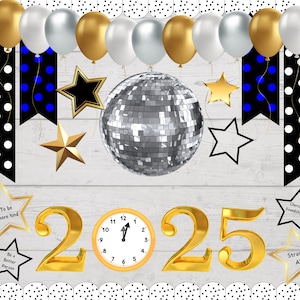 2025 New Year Disco Ball Bulletin Board Kit: Student Photo Activity ...