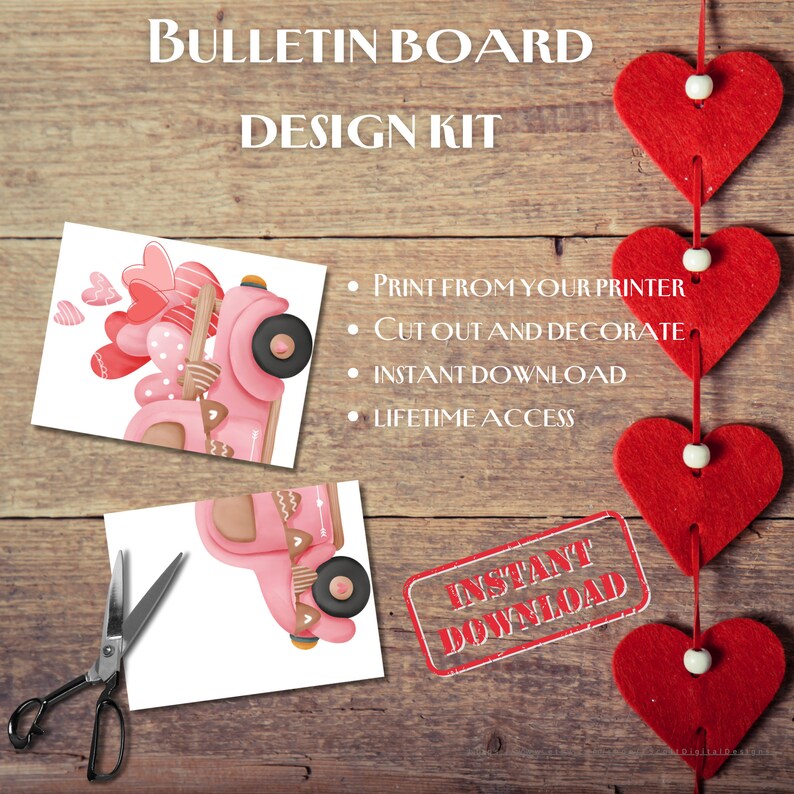 Bulletin Board Kit, Valentines Day Board, Hearts, Be Mine, Teacher ...
