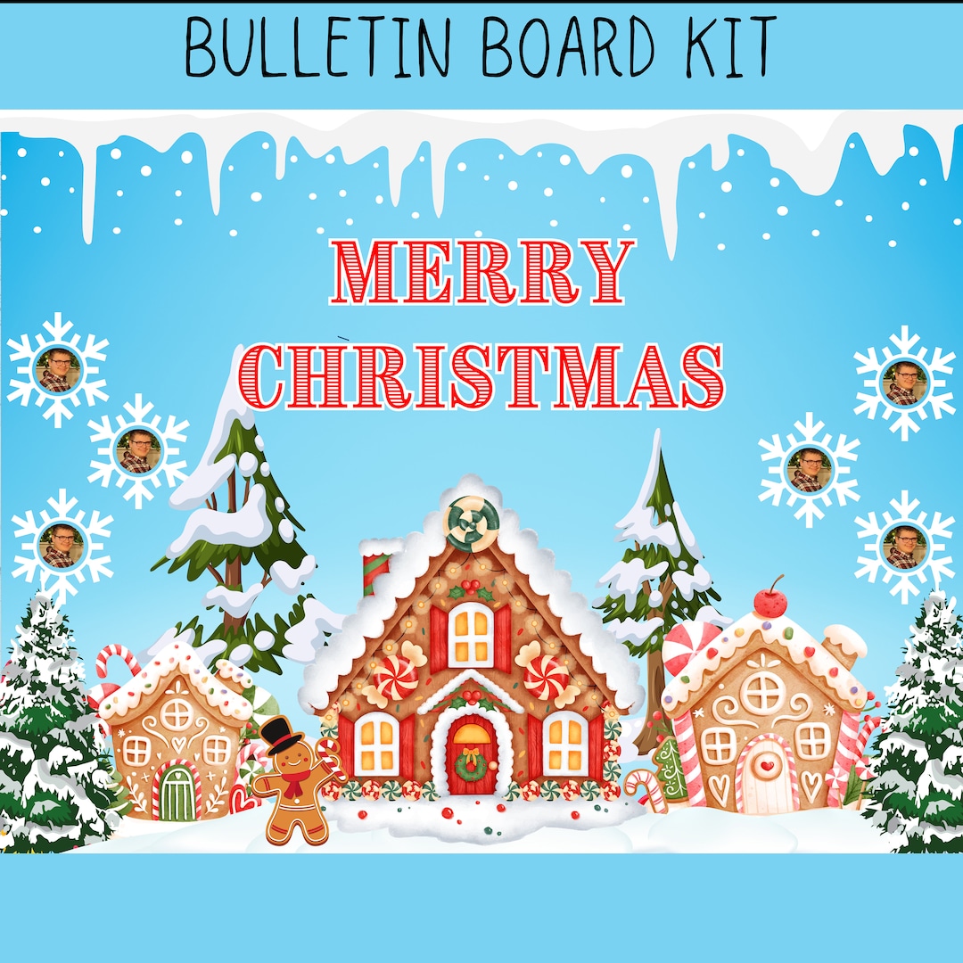 Gingerbread Classroom Bulletin Board Kit: Christmas Decor (printable ...