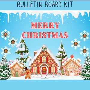 Gingerbread Classroom Bulletin Board Kit: Christmas Decor (printable ...