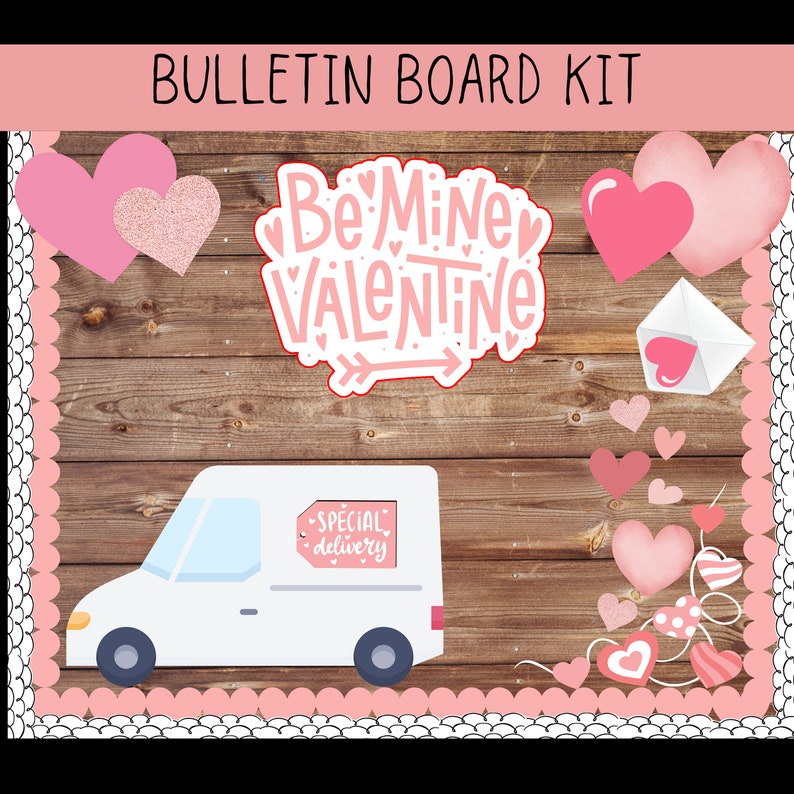 Bulletin Board Kit, Be Mine Valentine Board, Hearts, Cupid, Teacher ...