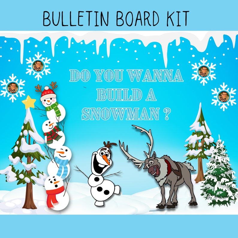 Bulletin Board Kit | Do You Wanna Build a Snowman? | Student Photo ...