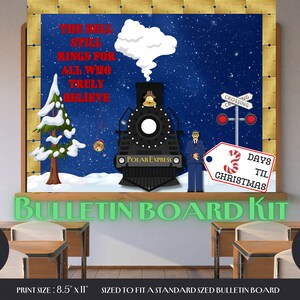Bulletin Board Kit | Christmas Board | Jingle Bell | Train Hat Student ...