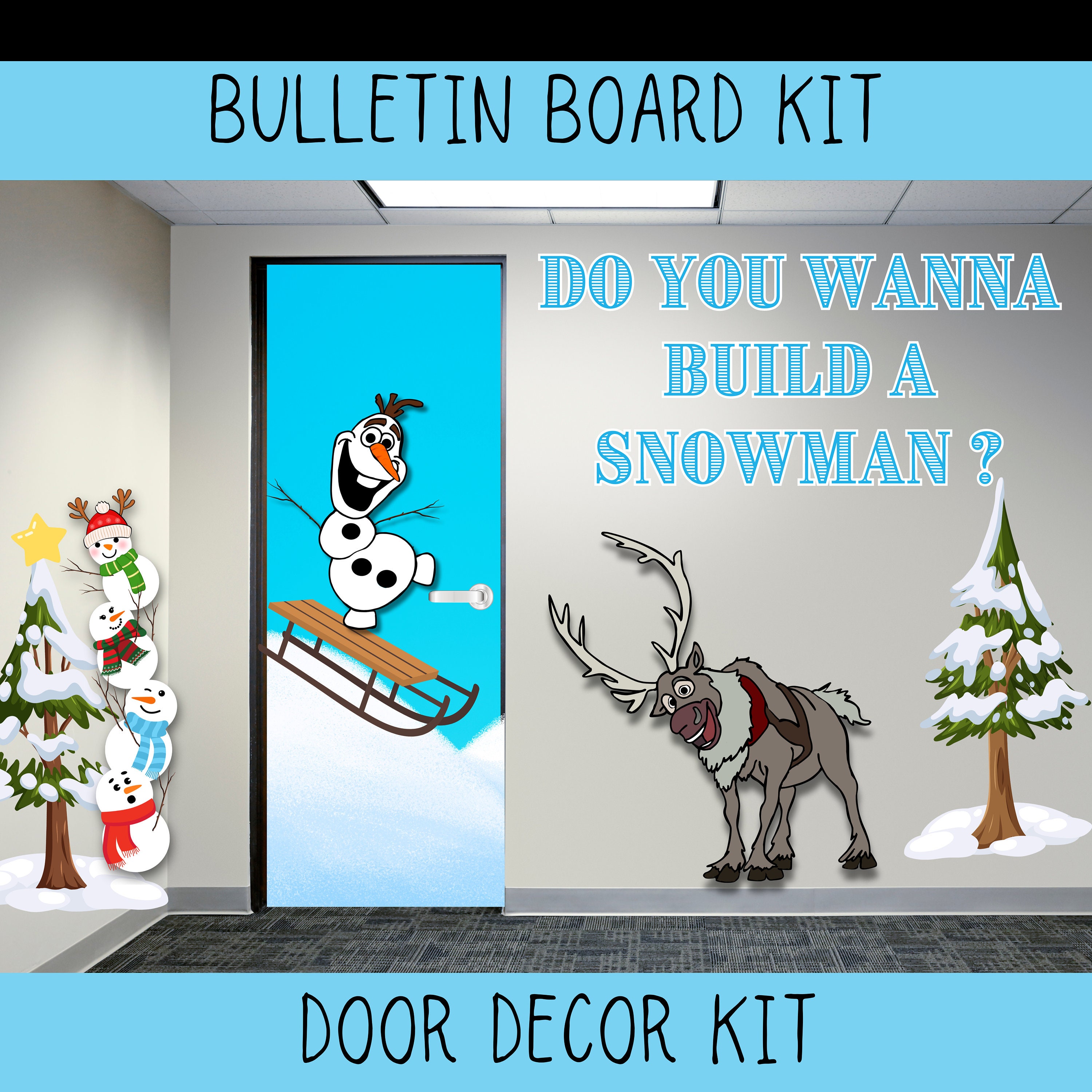 Bulletin Board Kit | Do You Wanna Build a Snowman? | Student Photo ...