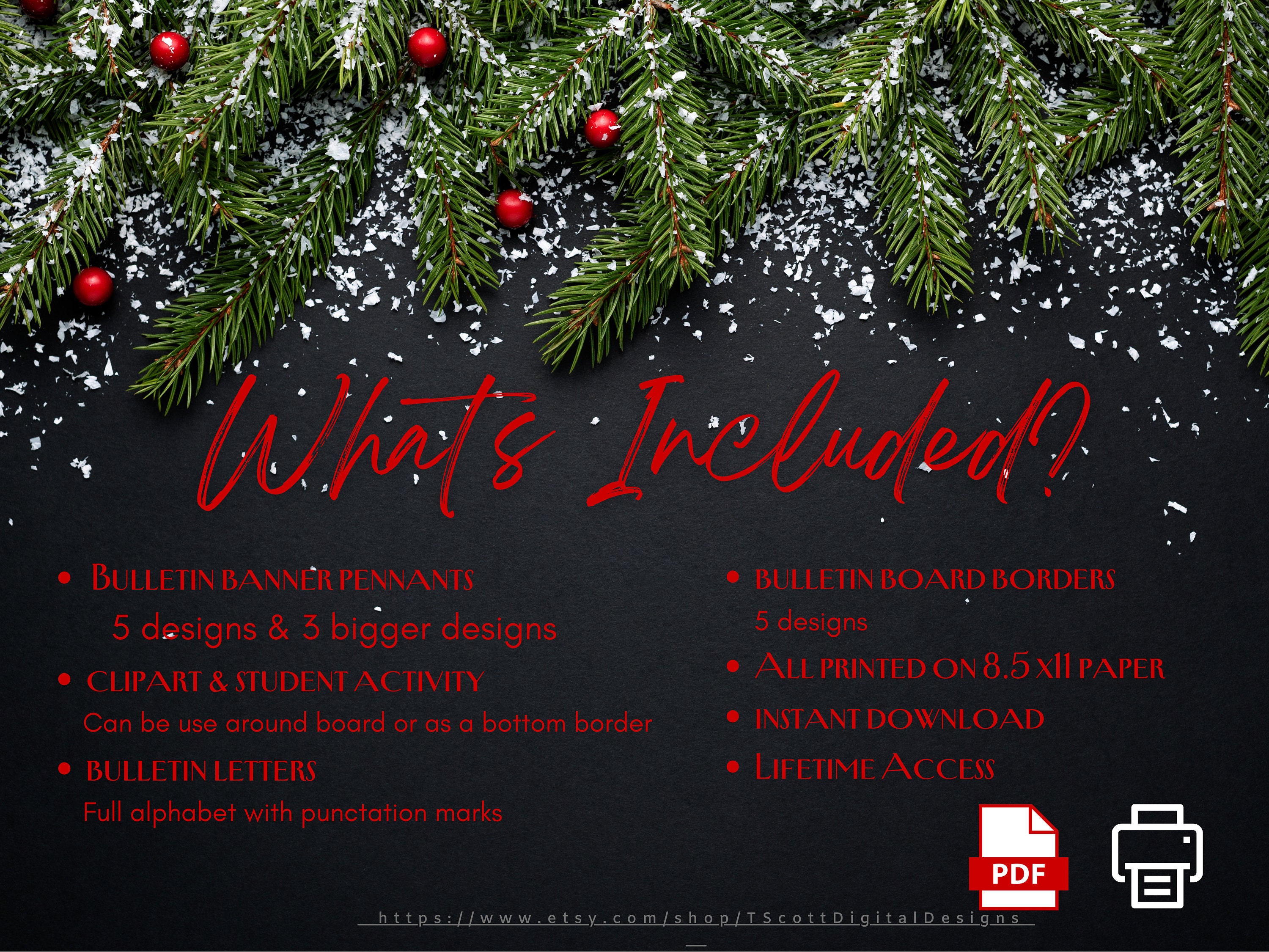 Bulletin Board Kit Christmas Board Jingle Bell Train Hat Student Photo ...