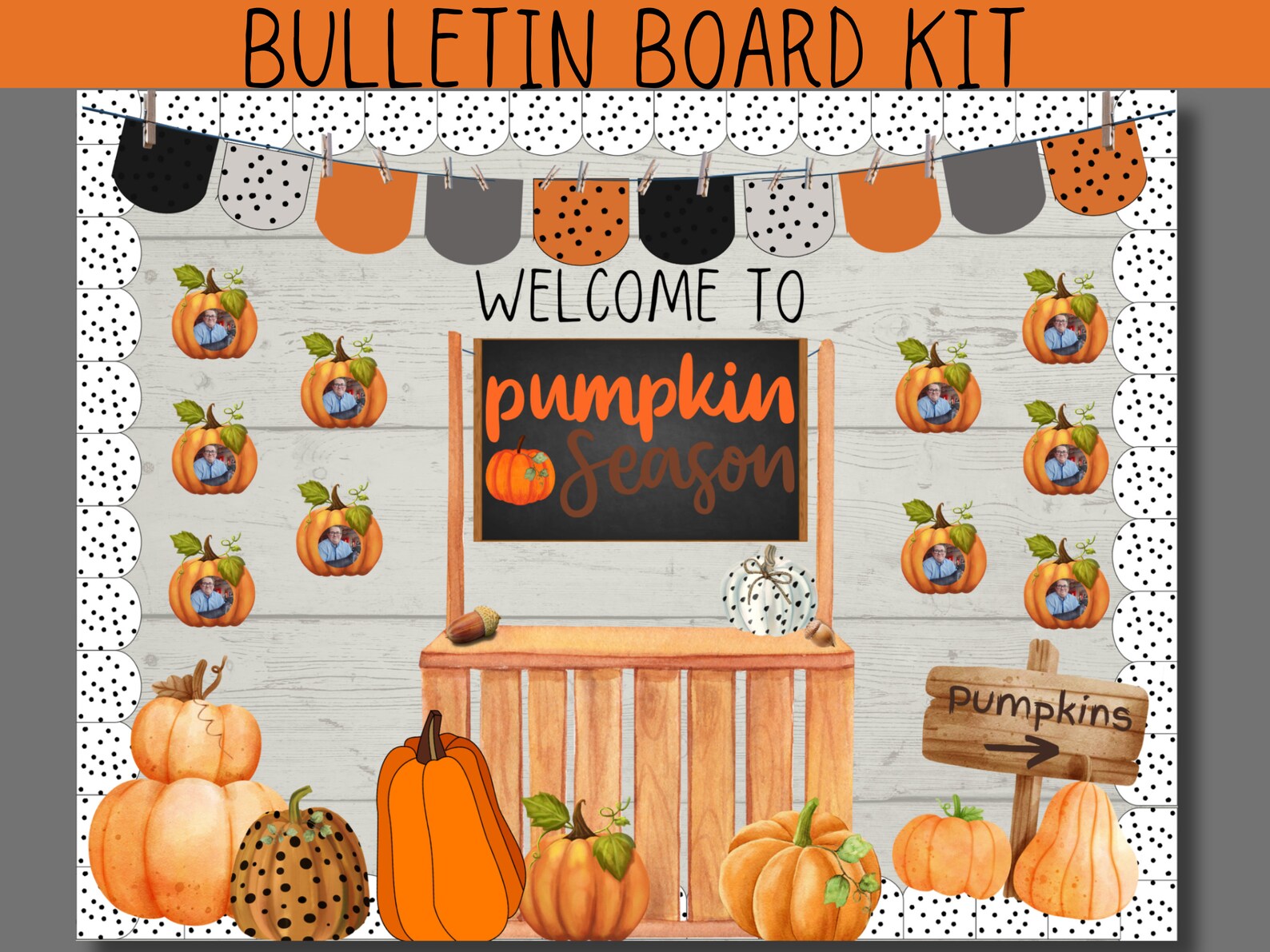 Bulletin Board Kit | Fall Board | Pumpkin Season | Farm Stand | Student ...