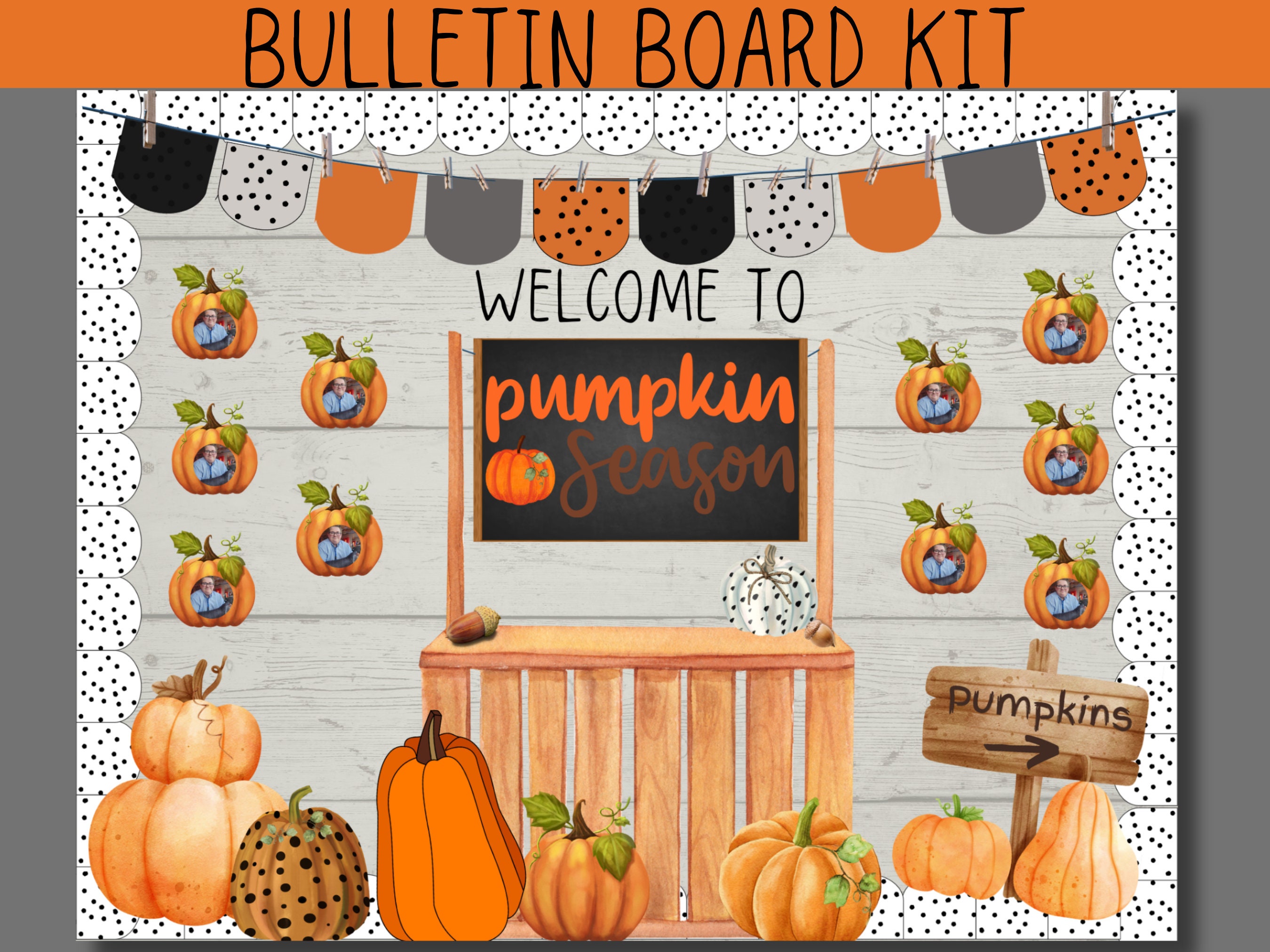 Bulletin Board Kit | Fall Board | Pumpkin Season | Farm Stand | Student ...