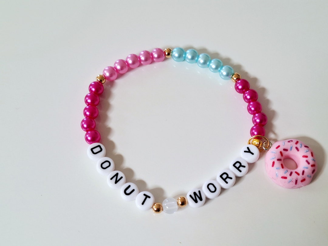Sweet Beaded Bracelet Donut Worry Pink-blue - Etsy
