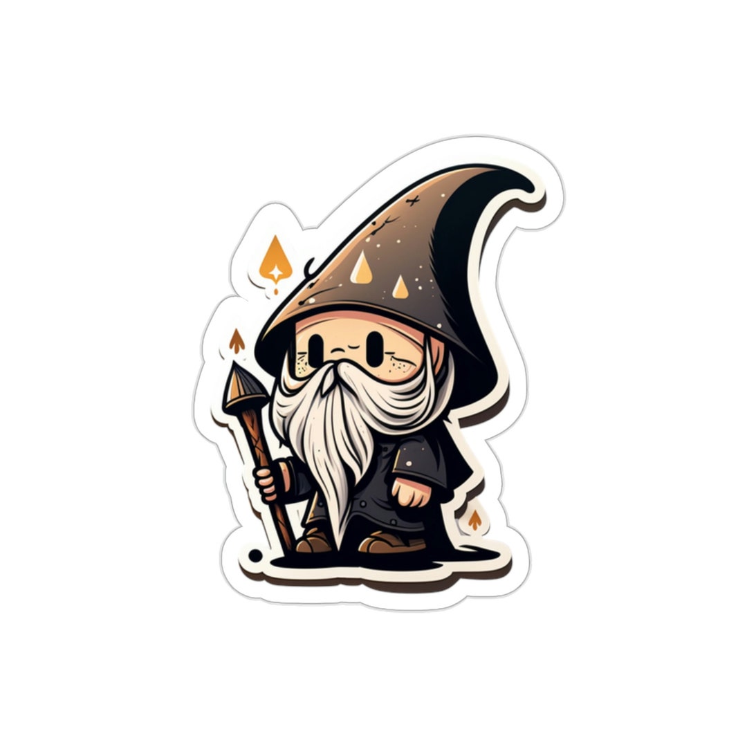 Cute Chibi Dungeons and Dragons Fire Wizard Sticker Vinyl - Etsy