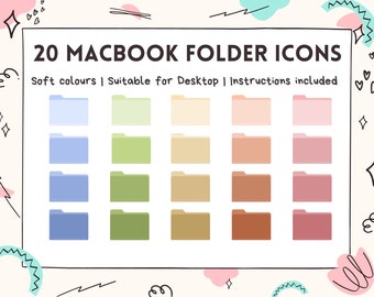 15 Neutral Colours MacBook Folder Icons | Folder Icons Pack | Instant ...