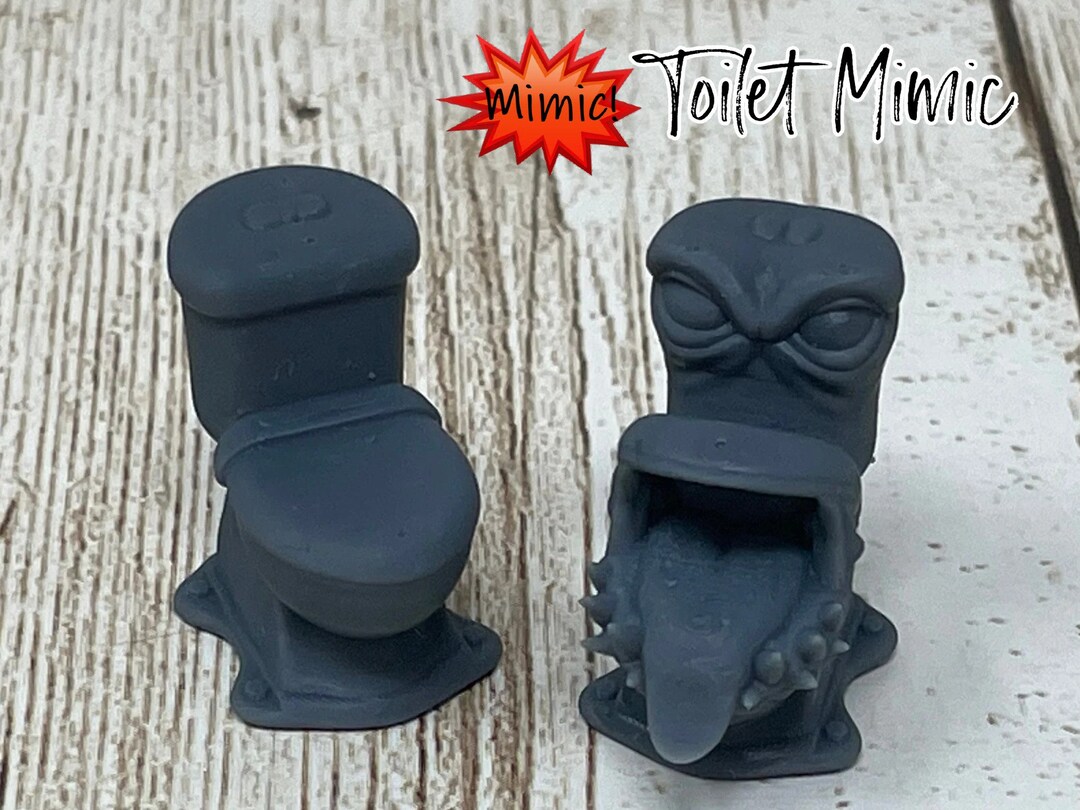 Prop Toilet Mimic Monster Miniature: D&D 5e, Pathfinder, 32mm Scale ...