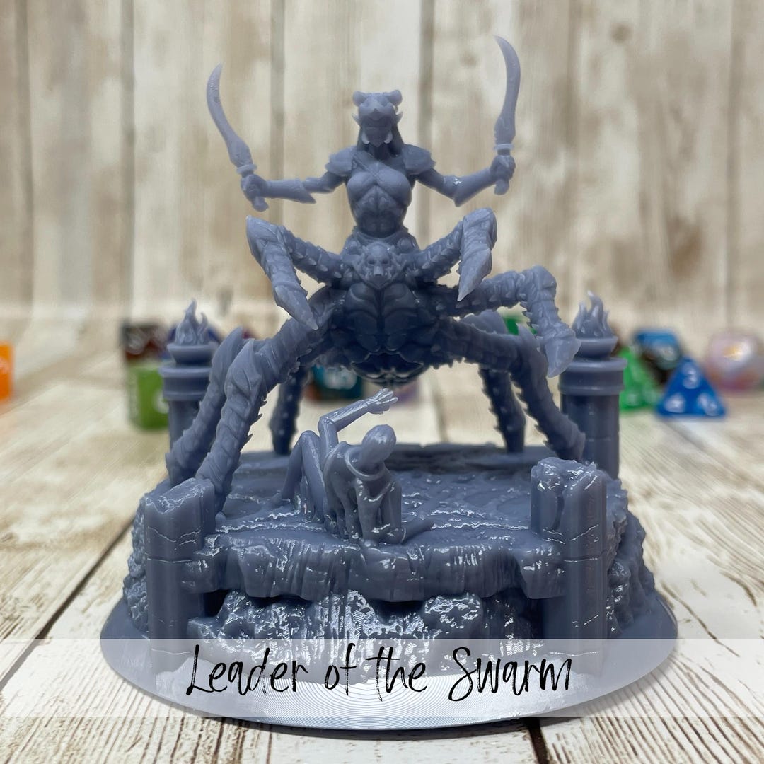 Leader of the Swarm, Drider Monster Miniature: D&D 5e, Pathfinder, 32mm ...