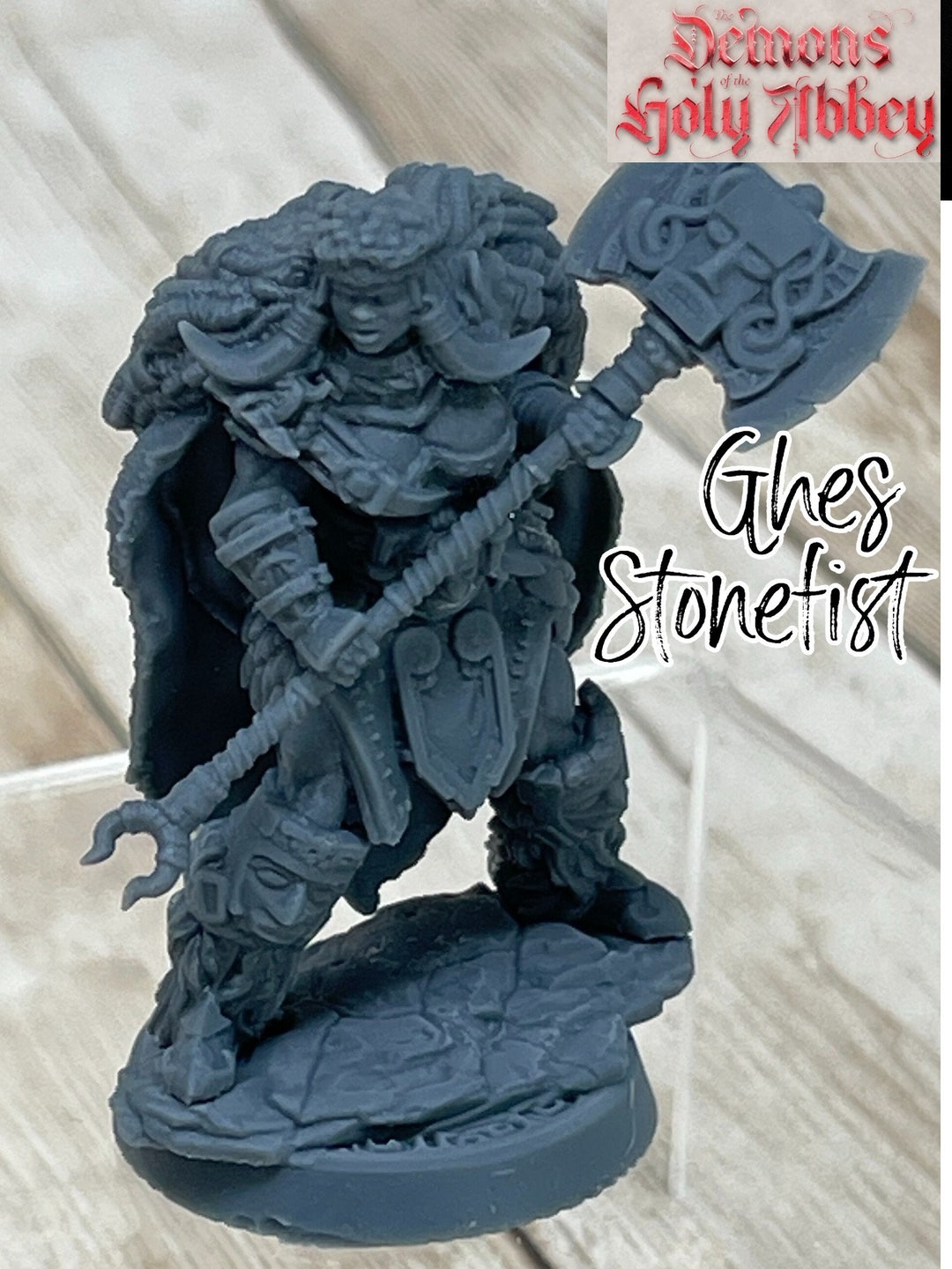 Ghes Stonefist, a Human Barbarian Miniature: D&D 5e, Pathfinder, 32mm ...