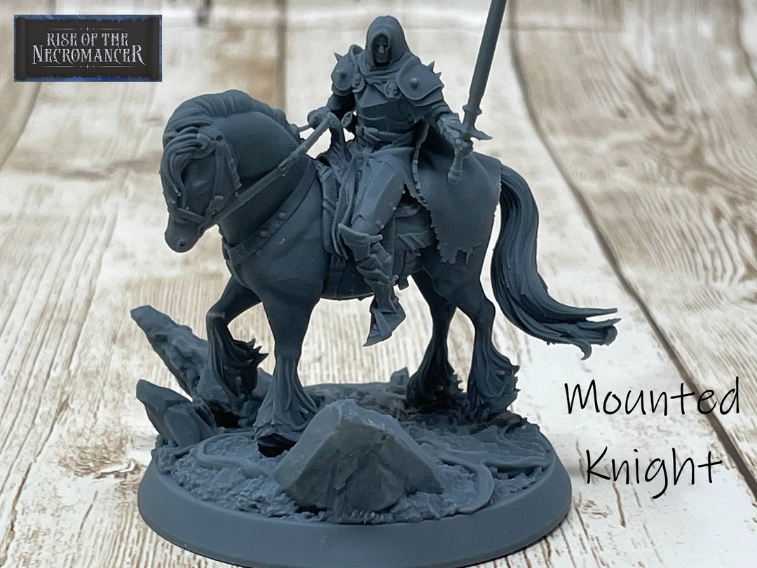 Mounted Knight Rise of the Necromancer Tabletop Miniatures Enemy D&D ...
