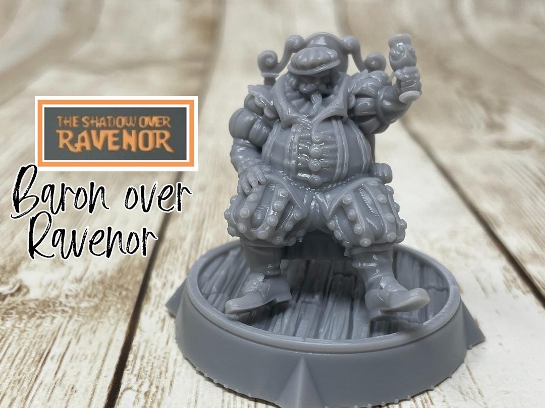 Baron of Ravenor Miniature: D&D 5e, Pathfinder, 32mm Scale, Primed ...
