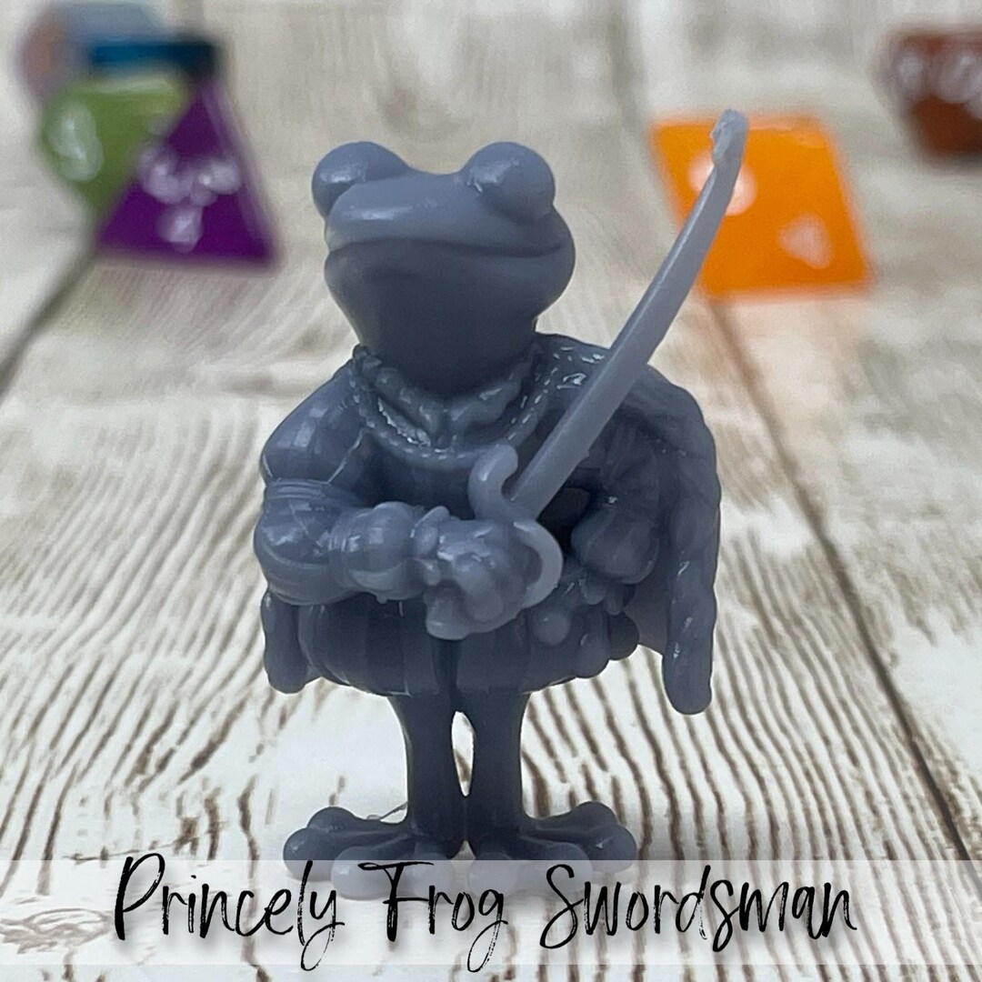 A Princely Frog Swordsman Miniature: D&D 5e, Pathfinder, 32mm Scale ...