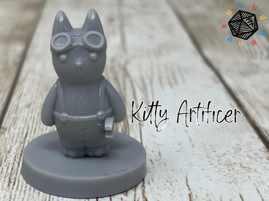 Tabaxi Artificer TTRPG Miniature: Kitty, Cat, D&D, Dnd, Pathfinder, RPG ...