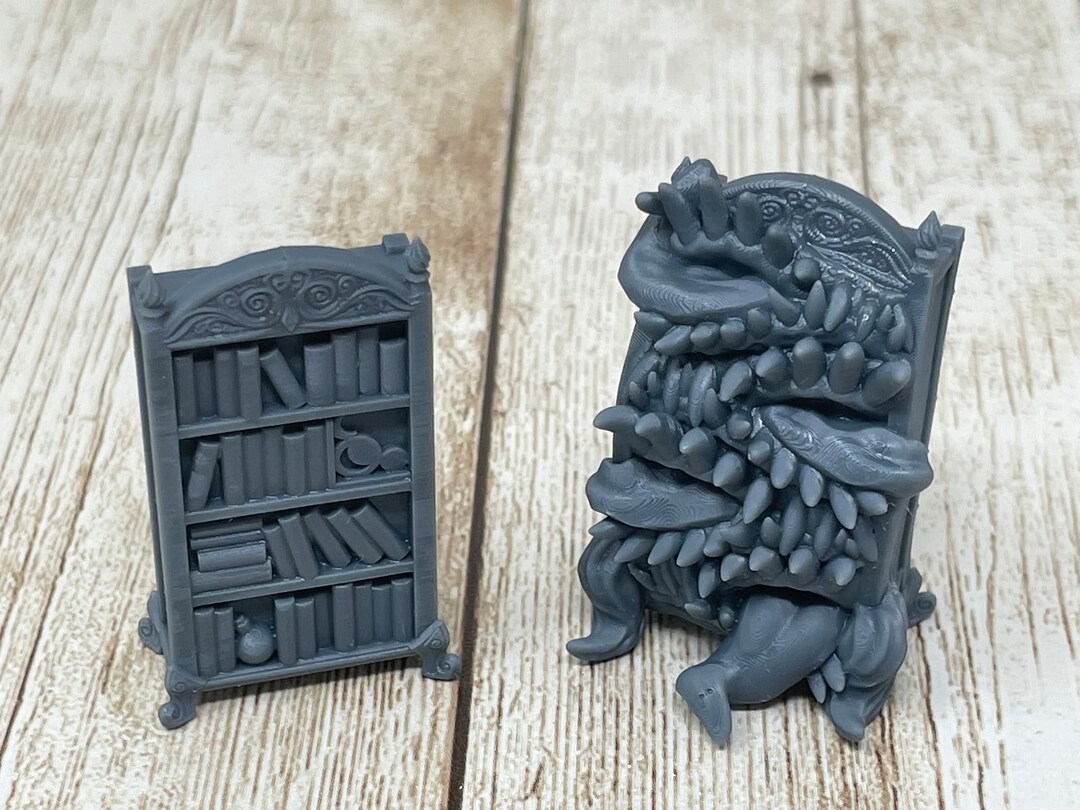 Bookshelf Mimic Tabletop Miniature Trap Monsters D&d Dungeons and ...
