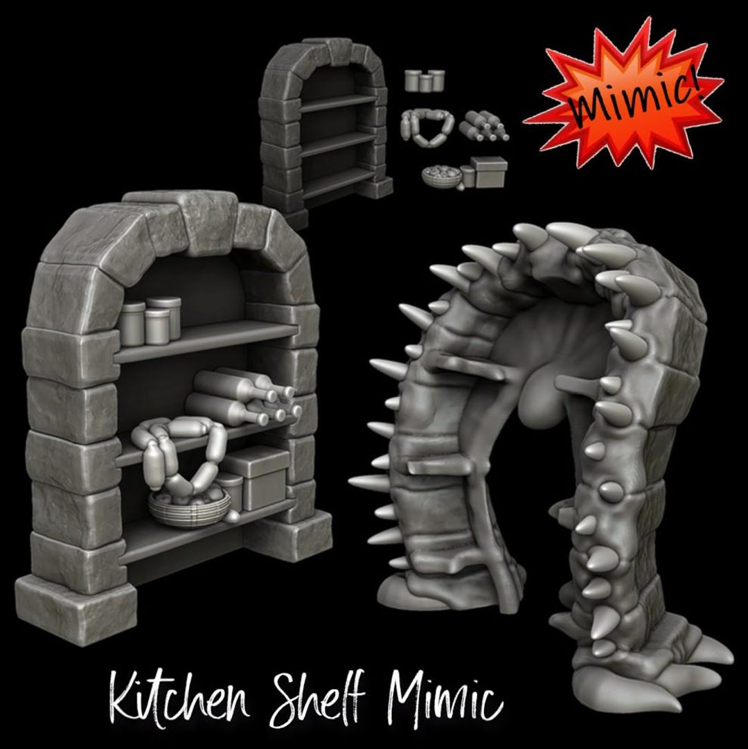 Kitchen Shelf Mimic | Trap | Monster | Tabletop Miniature | D&D ...