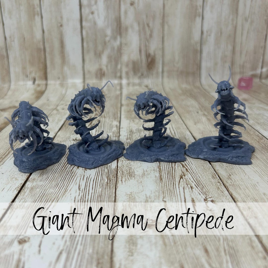 Magma Centipede Miniature: D&D, Pathfinder Monster Figurine - Etsy