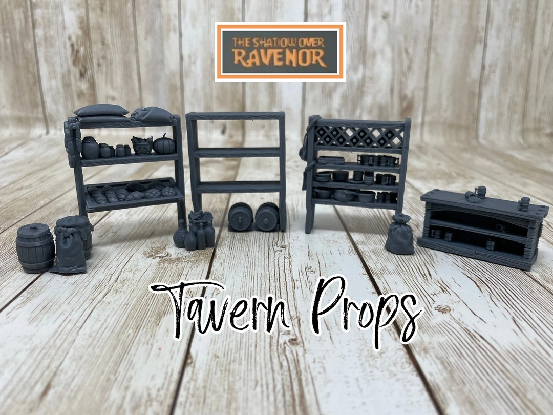 Tavern Prop | Shelves | Wine | Sacks | Bottles | Bar | Tabletop ...