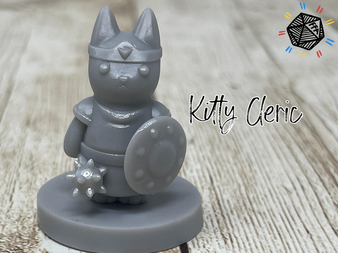 Tabaxi Cleric TTRPG Miniature: Kitty, Cat, D&D, Dnd, Pathfinder, RPG ...