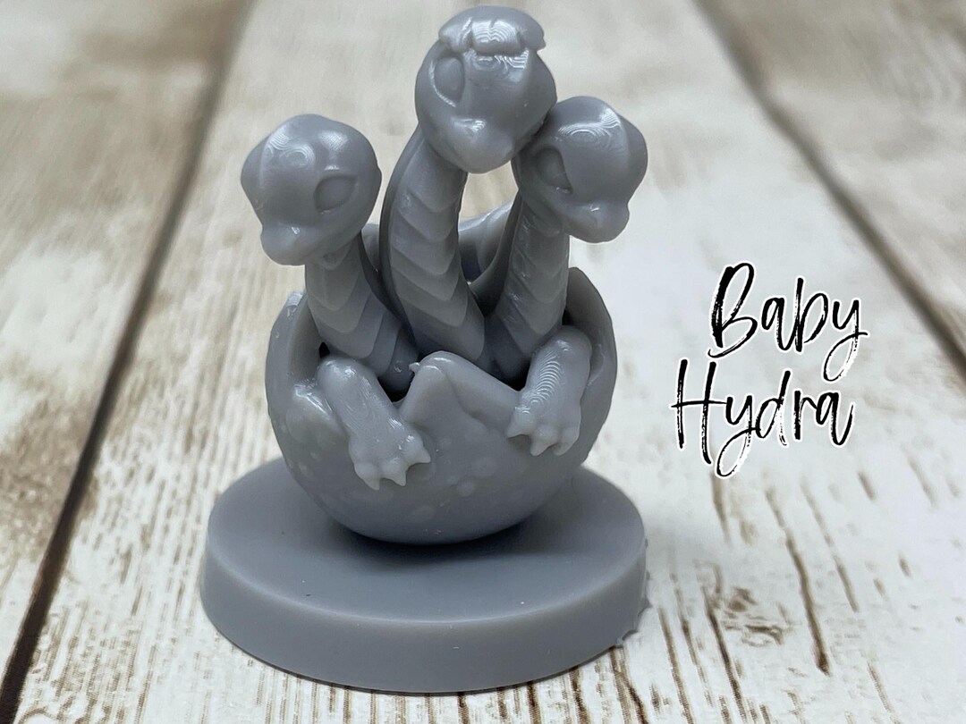 Baby Hydra Monster Miniature: D&D 5e, Pathfinder, 32mm Scale, Primed ...