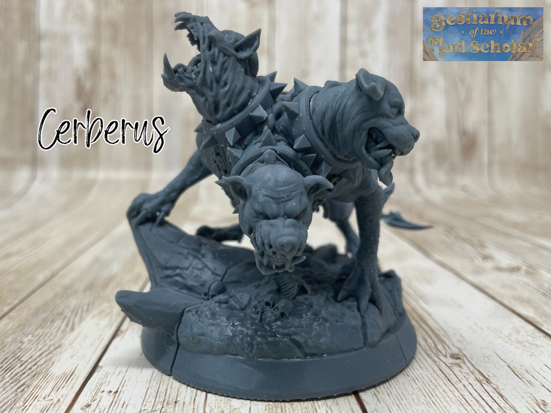 Cerberus Monster Miniature: Hound of Hades, D&D 5e, Pathfinder, 32mm ...