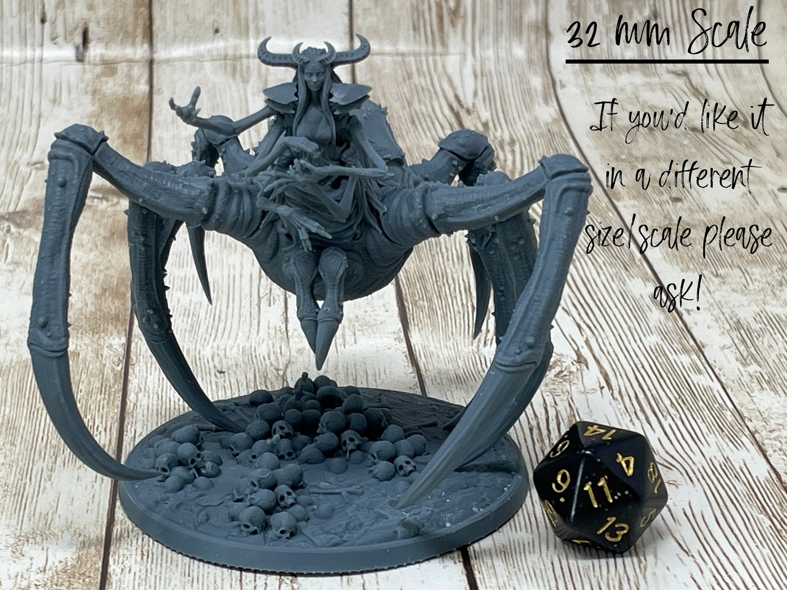 Spider Queen Drider Monster Miniature: D&D 5e, Pathfinder, 32mm Scale ...