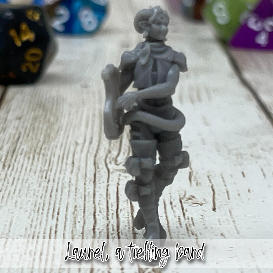 Laural, a Tiefling Bard | Female | Harp | Lyre | Primed or Unprimed ...