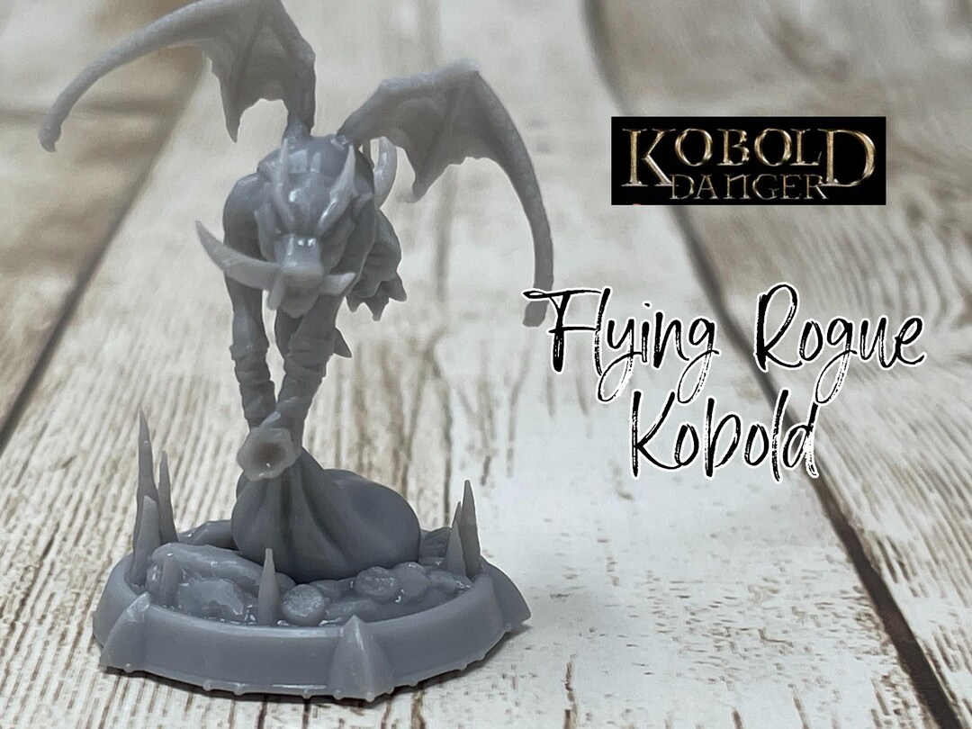 Flying Kobold Rogue Monster Miniature: Minion, Thief, D&D, Pathfinder ...