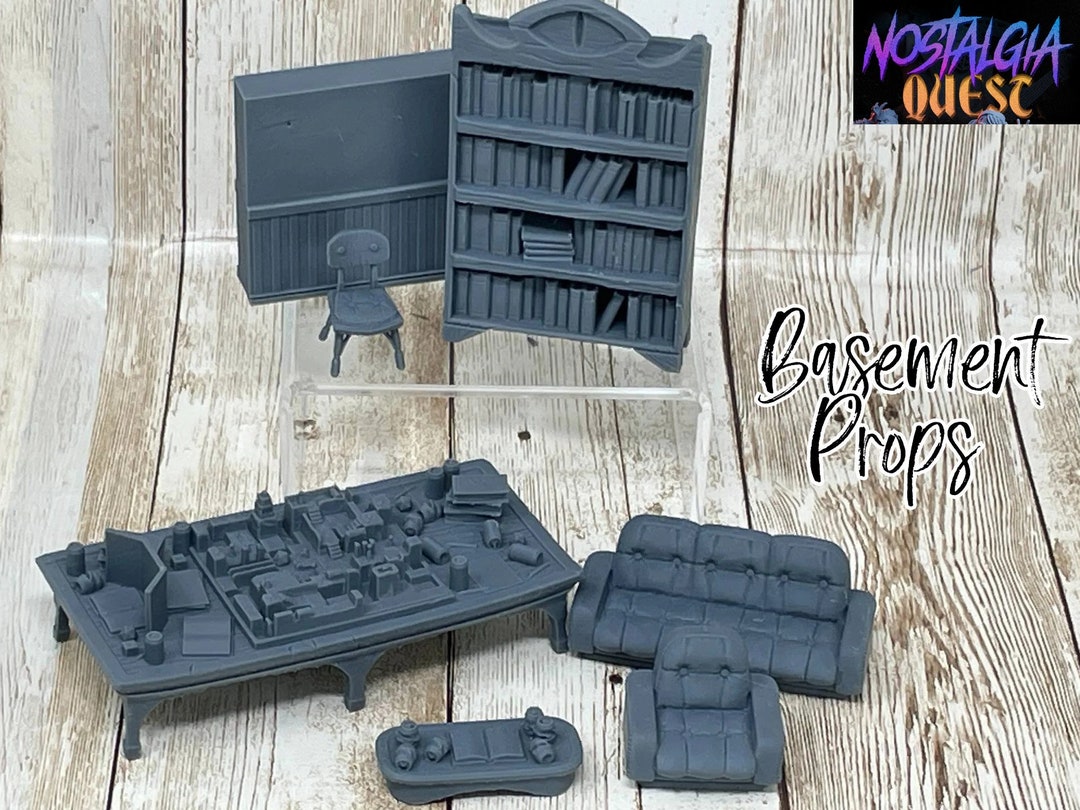 Basement Props | Sofa | Bookshelf | DND Table | Nostalgia Quest ...