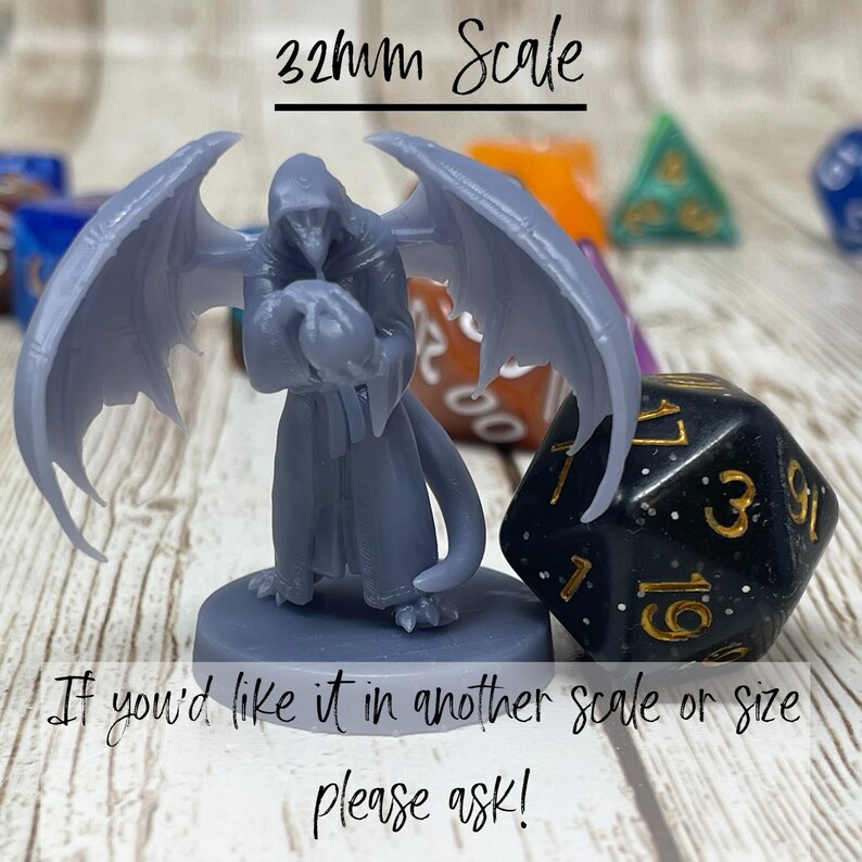 Winged Dragonborn Wizard TTRPG Miniature: Magic User, D&D, Dnd ...