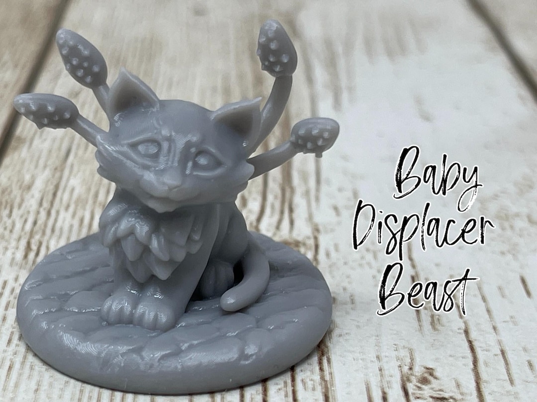Baby Displacer Beast Monster Miniature: D&D 5e, Pathfinder, 32mm Scale ...