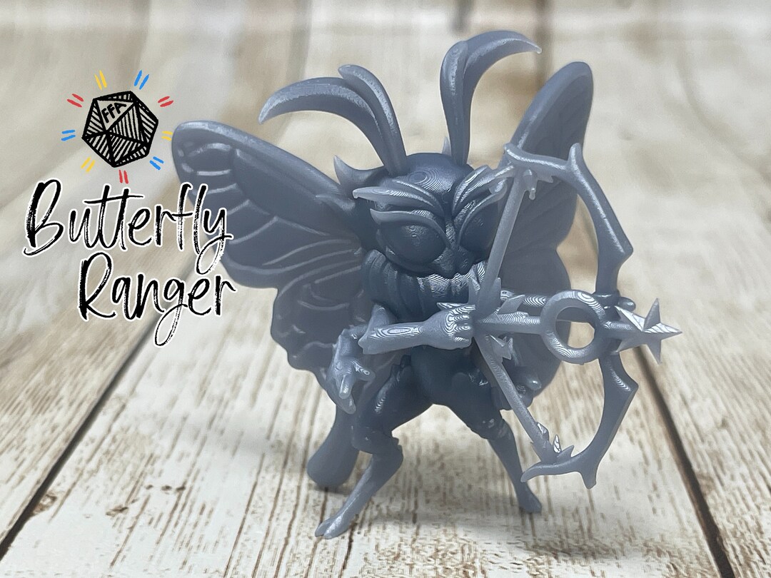 Lepidotera, a Butterfly Ranger Miniature: D&D, Pathfinder, Primed ...