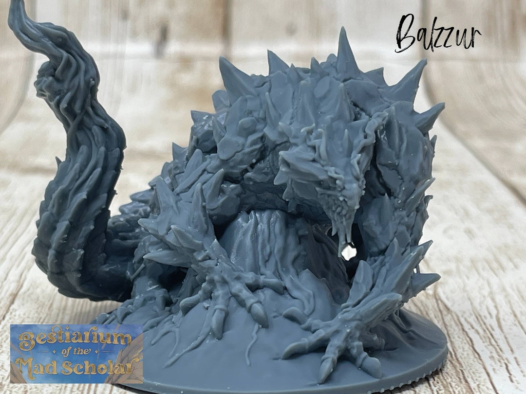 Giant Lizard Monster Miniature: D&D 5e, Pathfinder, 32mm Scale, Primed ...