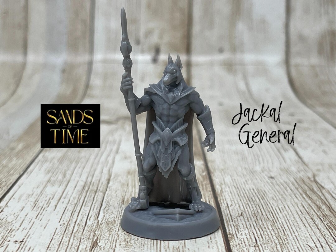 Jackal General Male Sands of Time Cat-folk Tabaxi Tabletop Miniature D&D Dungeons and Dragons 5e ...
