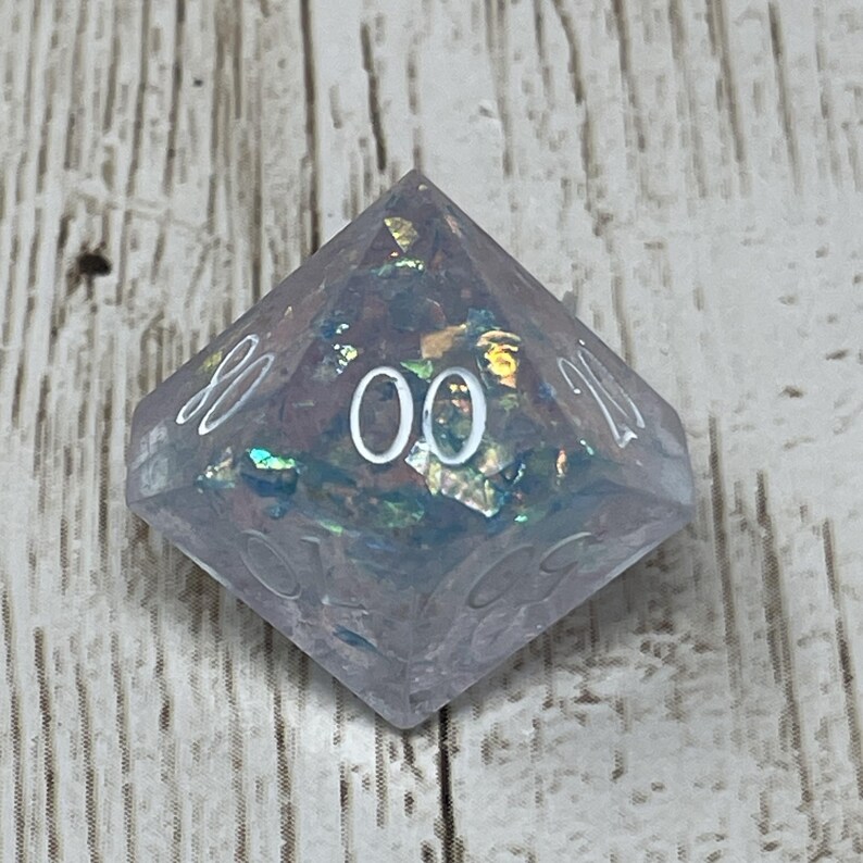 Handmade Cotton Candy Dice Set: Sharp Edge Resin 7-piece Set - Etsy