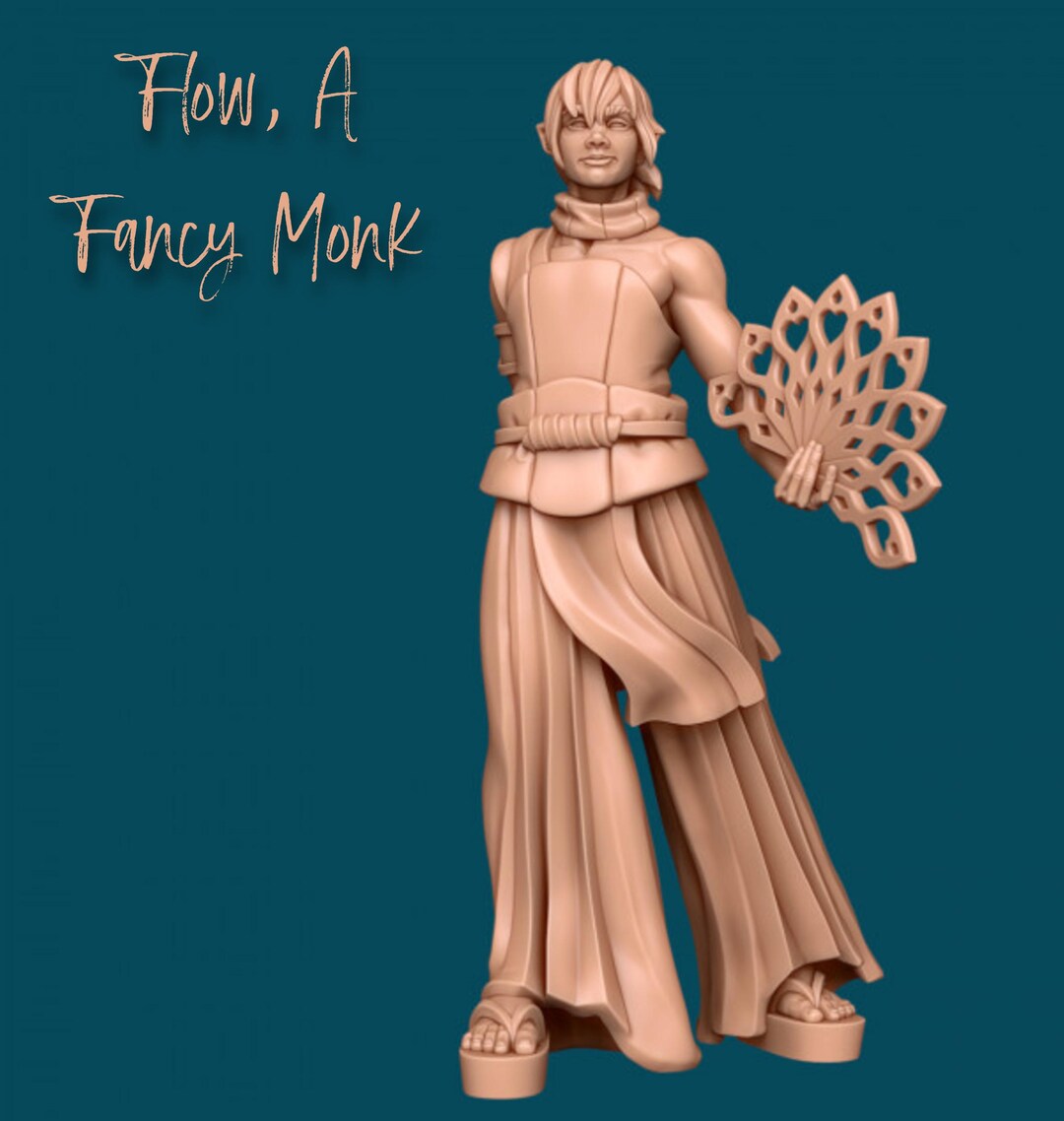Flow, A Fancy Monk | Female | Tabletop Miniatures | Dungeons and ...