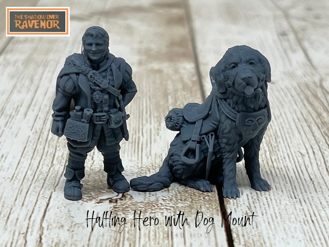 Halfling | Dog Mount | Ranger | Male | Tabletop Miniatures | the Shadow ...