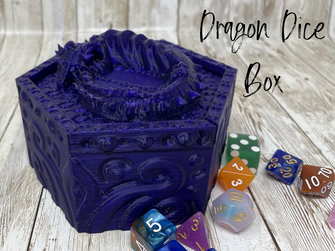 Dragon Dice Box | Trinket Box | USA Made | Handmade RPG Dice Box | D&D ...
