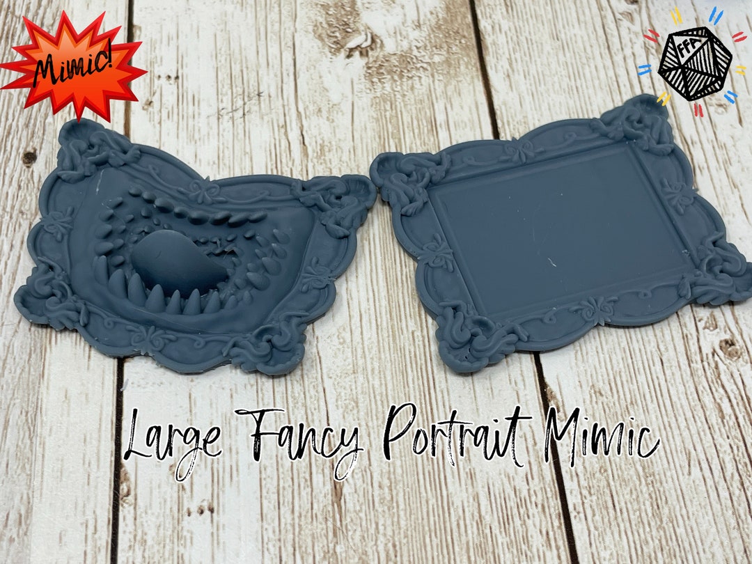 Set of 2 Fancy Portrait and Mimic Miniature: D&D 5e, Pathfinder, 32mm ...