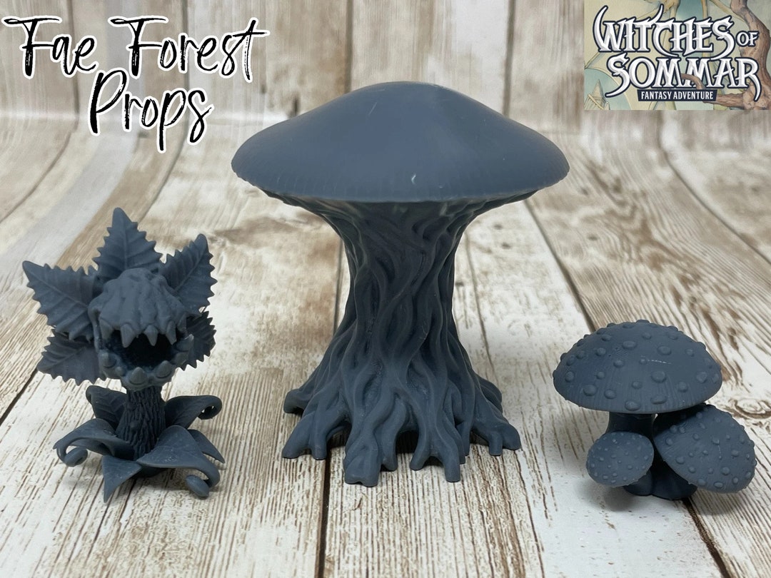 Prop Fae Forest Mushroom Miniature: Fairy, D&D 5e, Pathfinder, 32mm ...