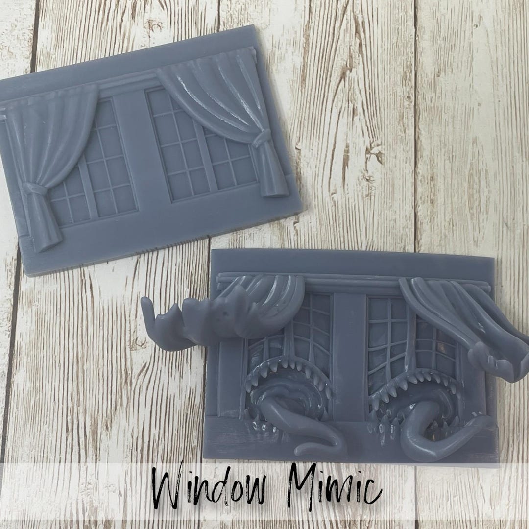 Prop Window Mimic Monster Miniature: D&D 5e, Pathfinder, 32mm Scale ...