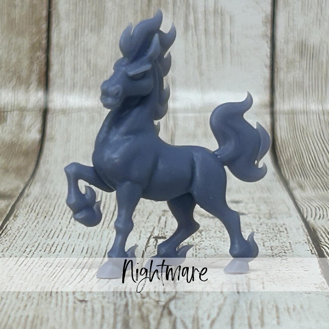 Nightmare Horse Miniature: Fire, D&D 5e, Pathfinder, TTRPG, Primed ...